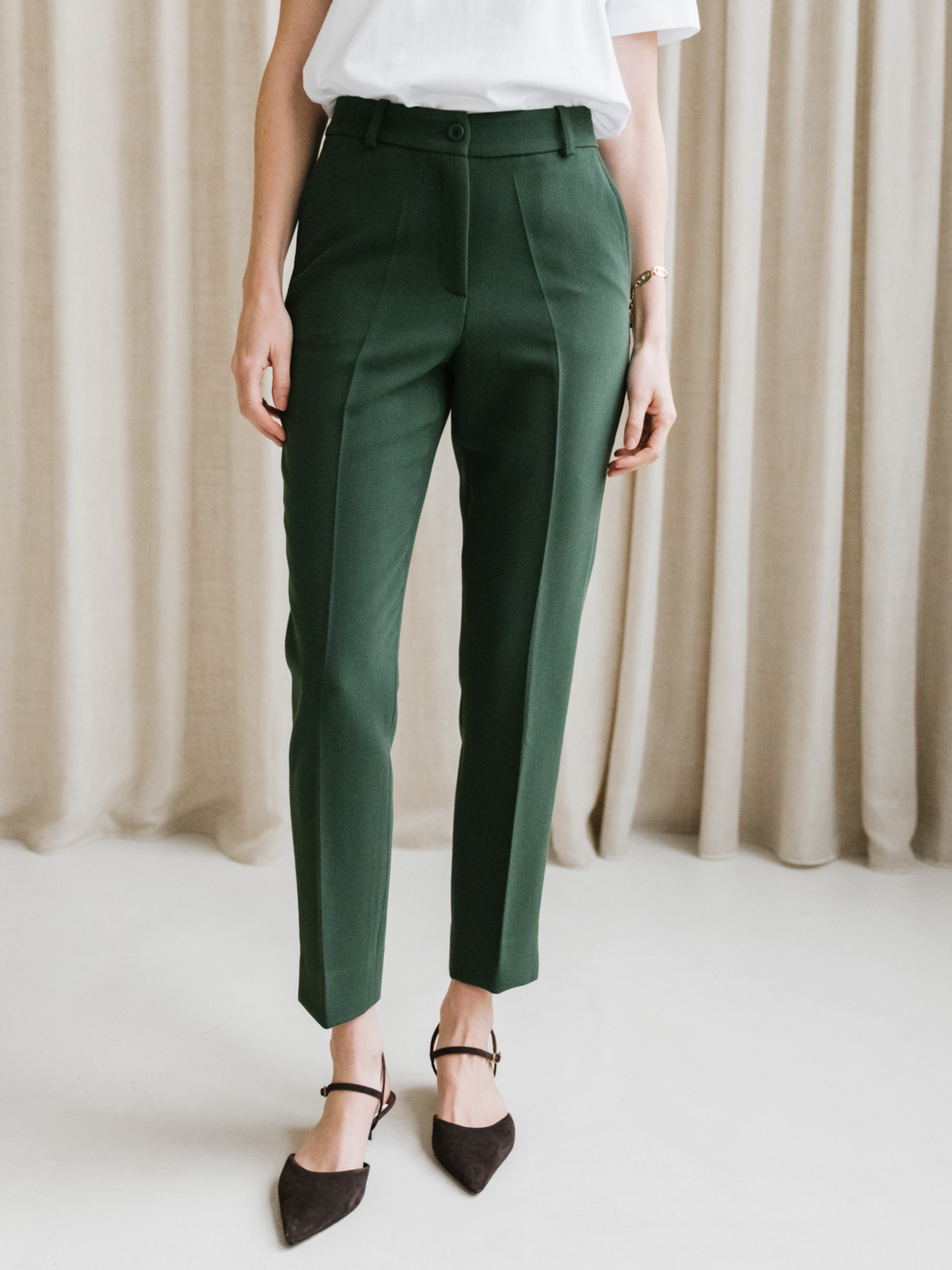 Fitted trousers womens store